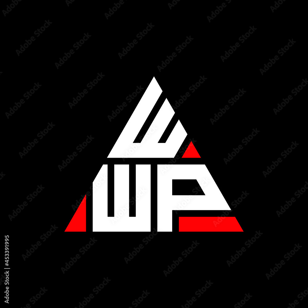WWP triangle letter logo design with triangle shape. WWP triangle logo ...