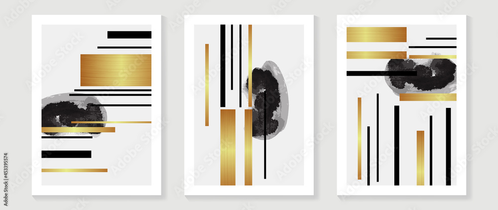 Abstract Math art background vector. Modern block color art wallpaper ...