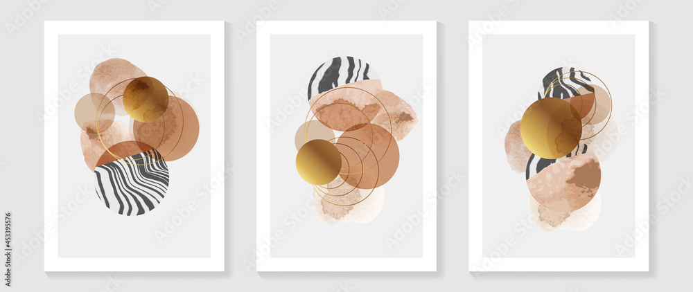 Abstract Math art background vector. Modern block color art wallpaper ...