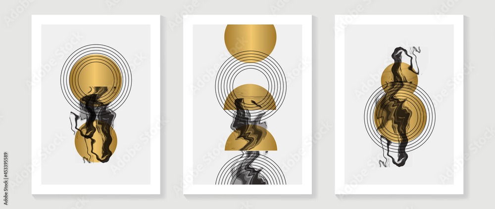 Abstract Math art background vector. Modern block color art wallpaper ...