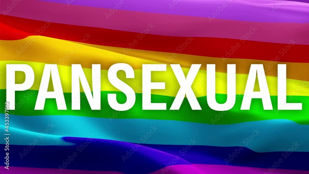 Vídeo do Stock: Pansexual text on Pride flag seamless loop. Pansexual ...