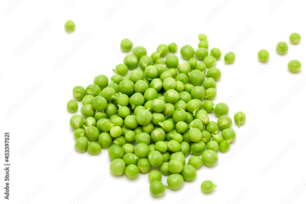Chicharos frescos (leguminosas). Granos verdes frescos sobre fondo ...