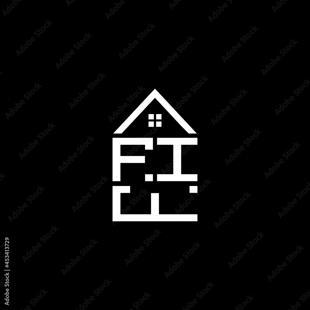 FIF letter logo design on black background. FIF creative initials ...