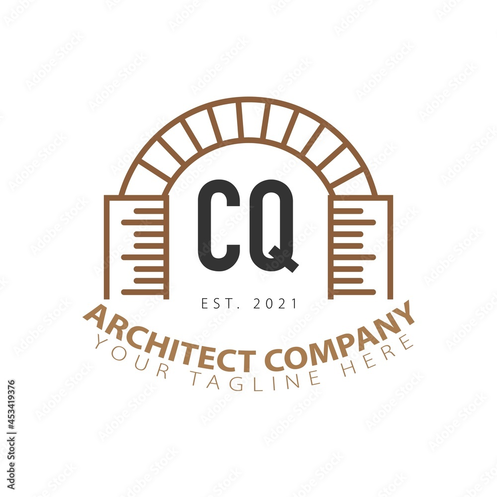 Initial Letter cq premium construction logo design template ...