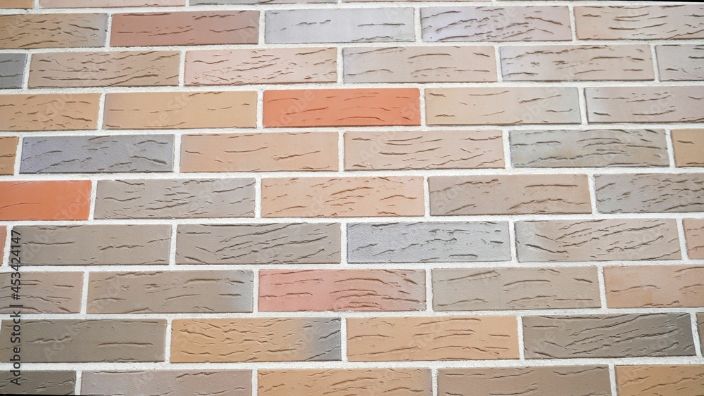 Brickwork from multi colored bricks texture of the wall design of the ...