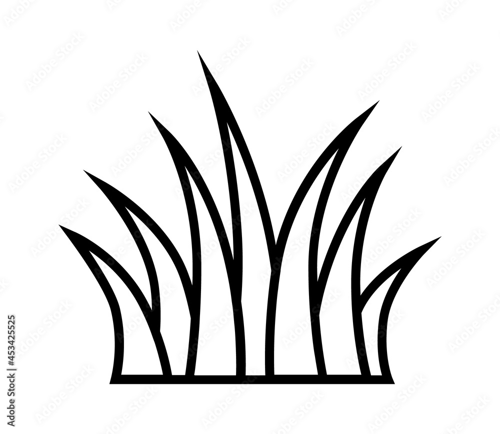 Patch Of Grass Line Art Vector Icon For Nature Apps And Websites Stock Vector Adobe Stock