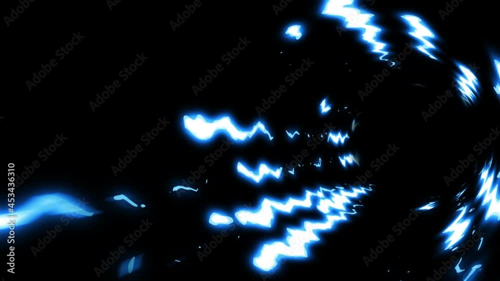 Tunnel on blue light with cartoon speed lines. Comic rays on black ...