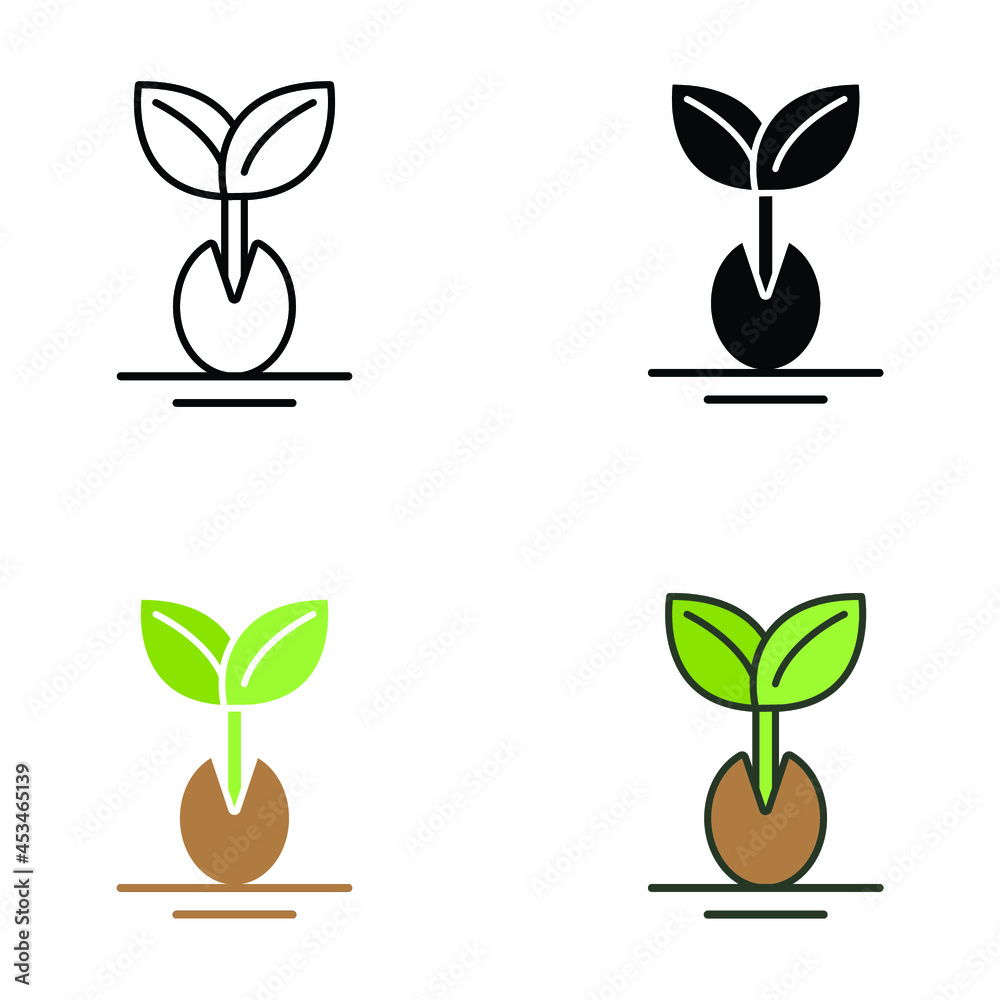 Seedling, germination, growing tree, plant growing for farming ...