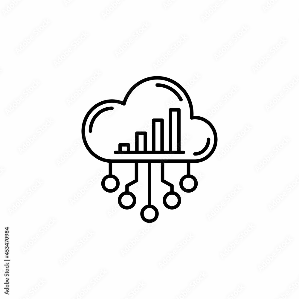 Cloud Testing icon in vector. Logotype Stock Vector | Adobe Stock