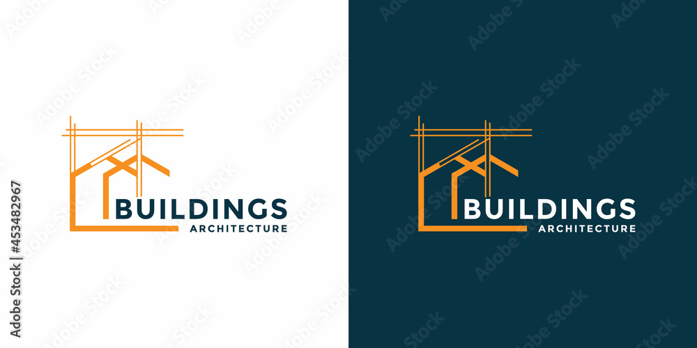 building house logo design architect construction real estate vector ...