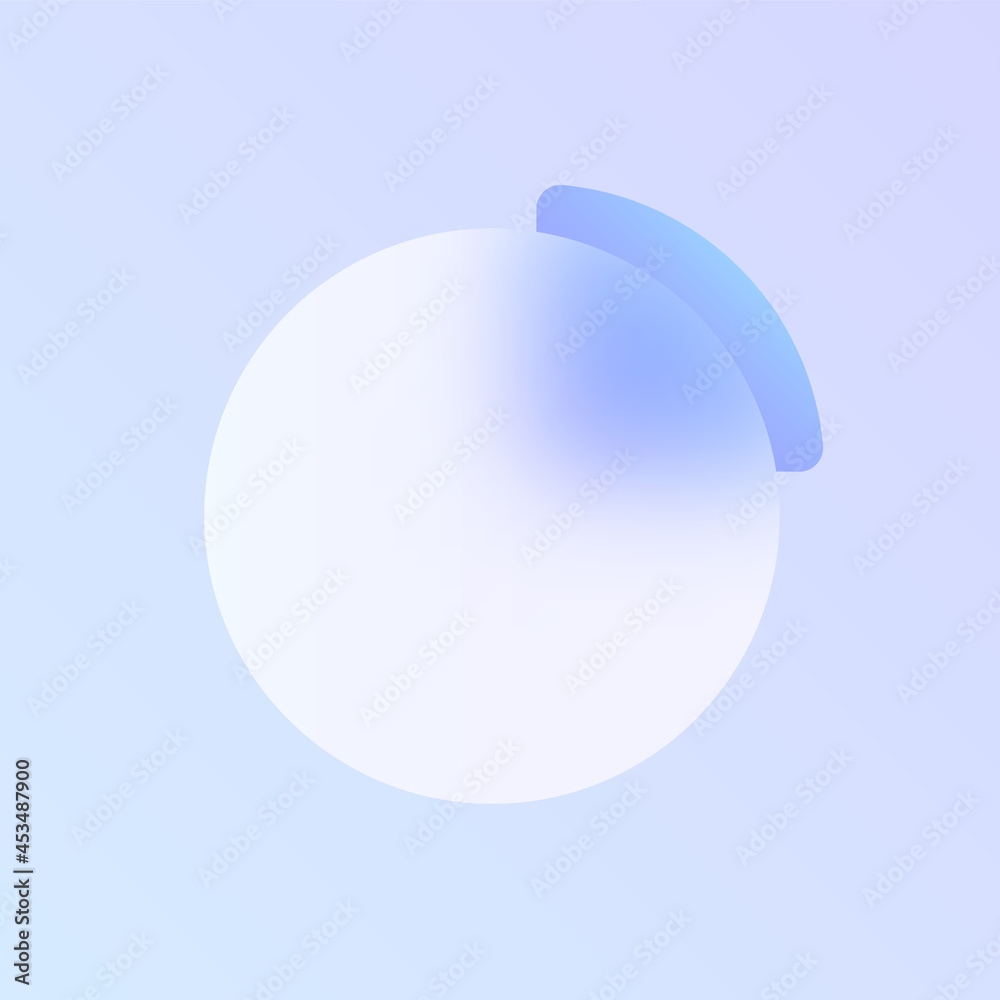 pie chart glass morphism trendy style icon. round diagram transparent ...