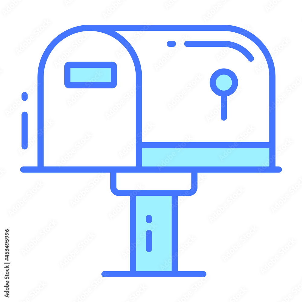 letterbox trendy icon, glyph style isolated on white background. Symbol ...