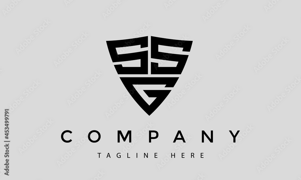 SSG letters creative logo with shield Stock Vector | Adobe Stock