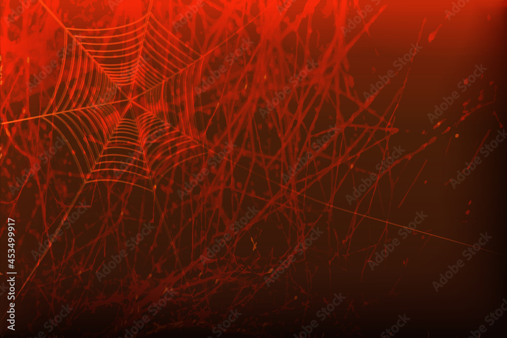 Dark vector background with spider web. Stock Vector | Adobe Stock