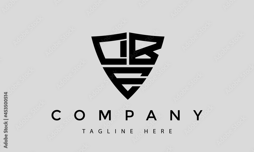 CBE letters creative logo with shield Stock Vector | Adobe Stock