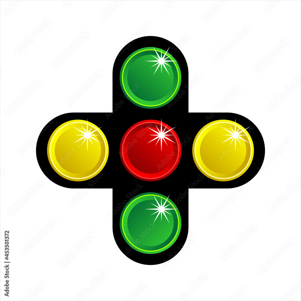 clipart icon symbol cross road light, simple, beautiful and cool vector ...