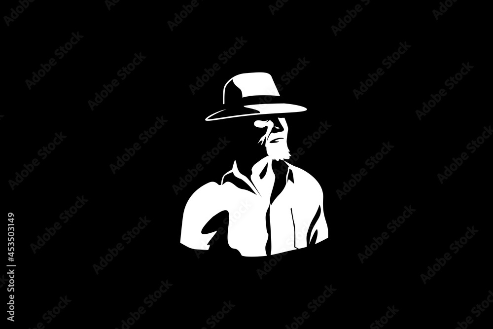 old man vector graphic with a bearded old man dressed in old-fashioned ...