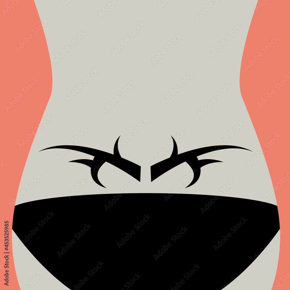 Tramp stamp Stock Illustration | Adobe Stock