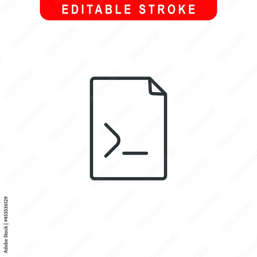 Program File Outline Icon. Document of Program Line Art Logo. Vector ...