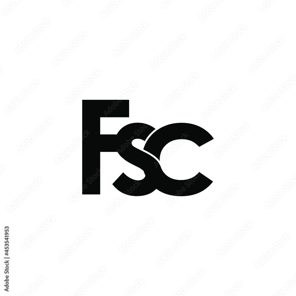 fsc initial letter monogram logo design Stock Vector | Adobe Stock