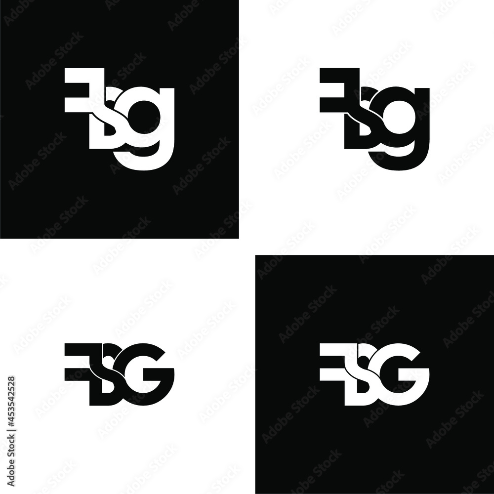 fsg initial letter monogram logo design set Stock Vector | Adobe Stock
