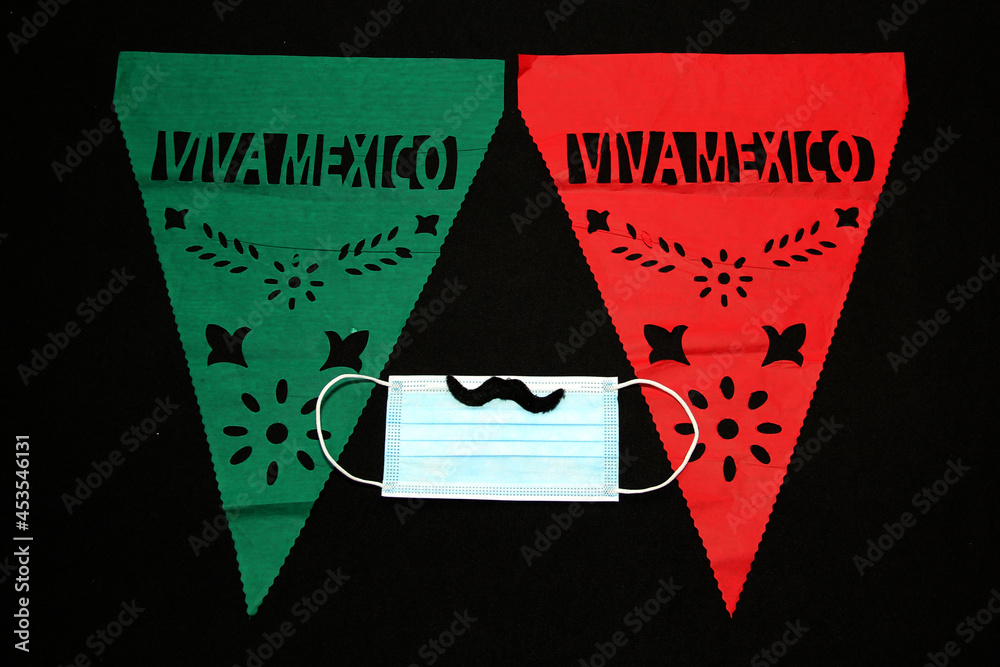 Festive items for the Mexican Independence party say "Viva Mexico ...