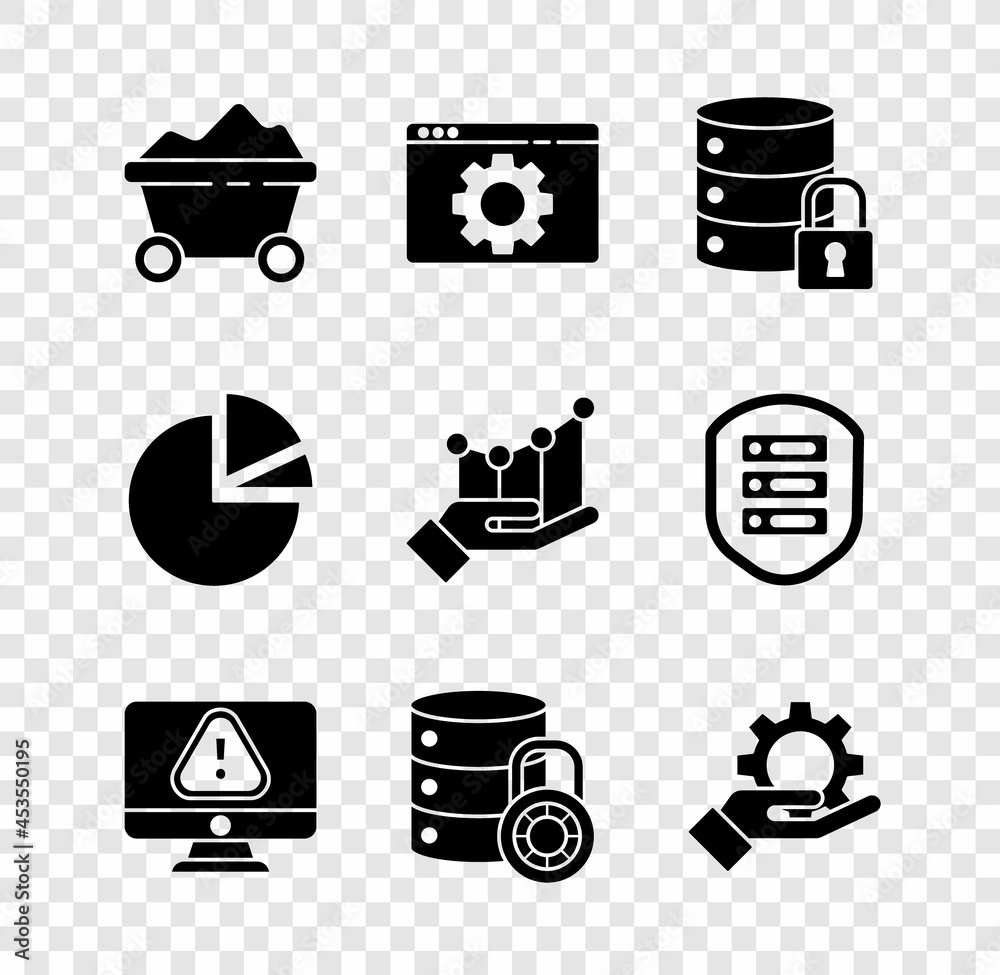 Set Coal mine trolley, Browser setting, Server security with lock ...