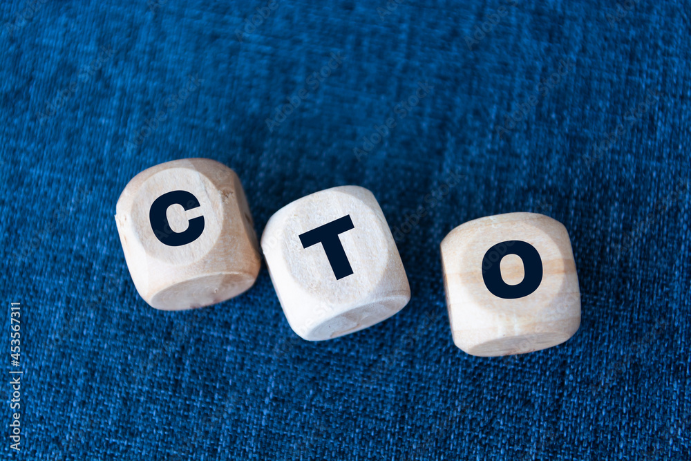 CTO word written on wood block. CTO - chief technology officer - word ...