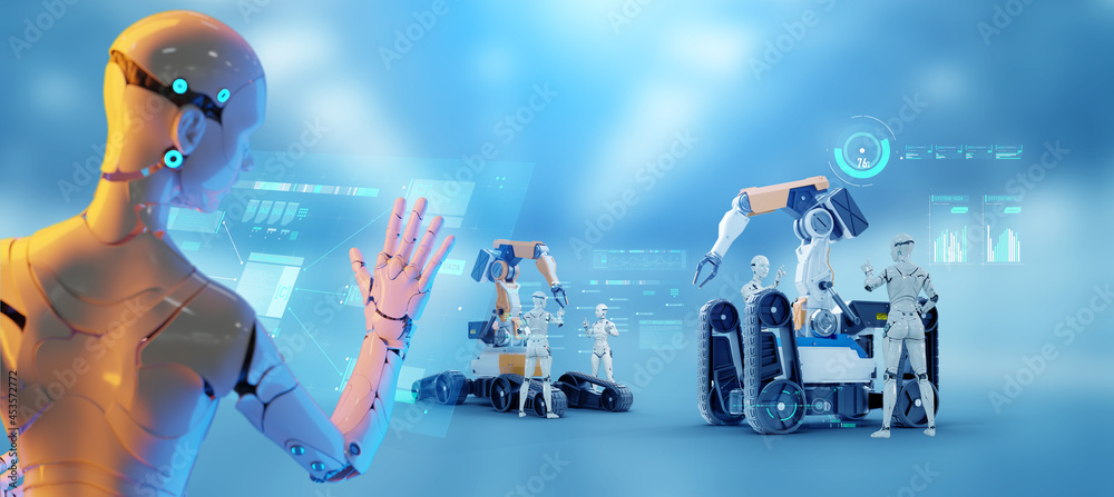 Engineer smart factory automated machine AR augmented reality ...