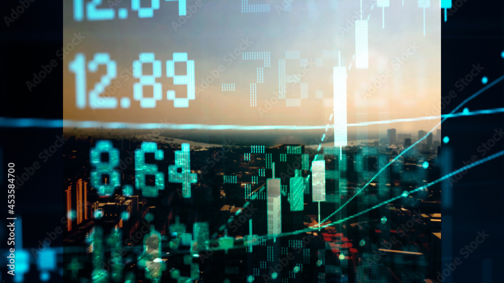 Stock market trend or Forex trading graph chart for financial planning ...