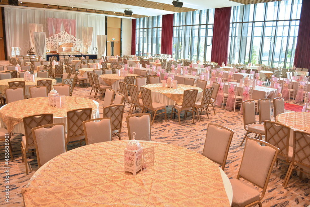 luxury wedding rom banquet sit down muslim buffet party catering with ...