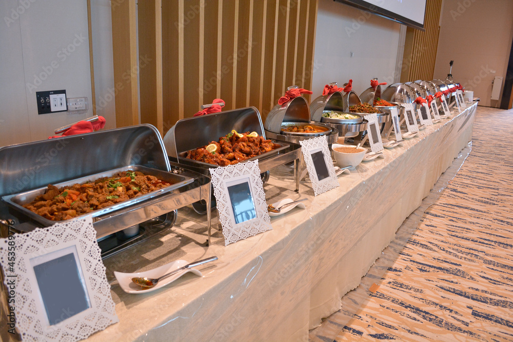 luxury wedding rom banquet sit down muslim buffet party catering with ...