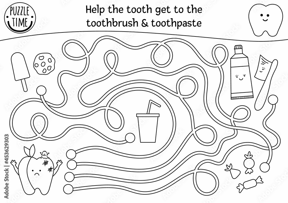 Mouth With Teeth Coloring Page