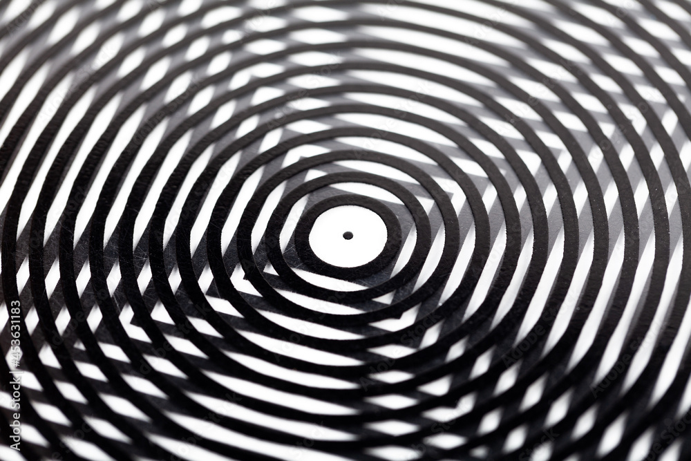 Abstract digital image distortion symbol, moire, distorted image ...