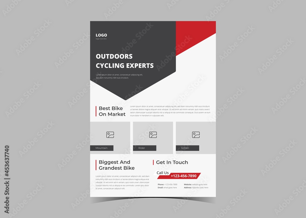 Bike shop opening flyer design. New bike collection poster leaflet ...