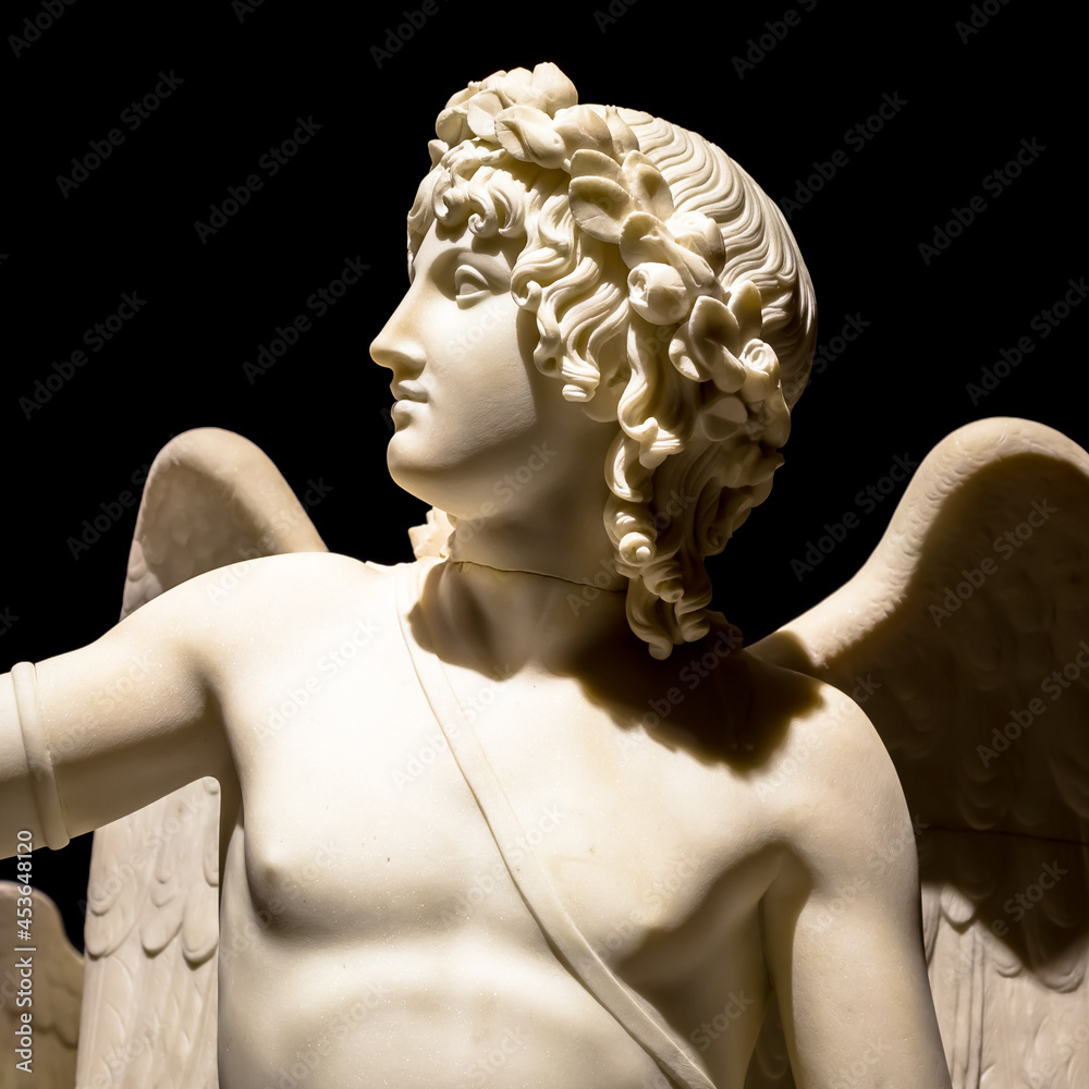 Cupid Triumphant - Bertel Thorvaldsen, 1822 antique statue in marble ...