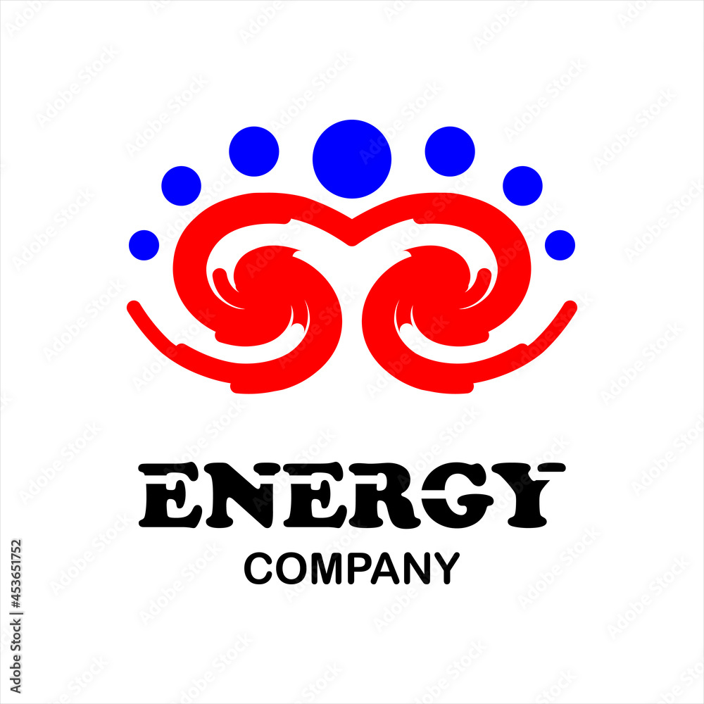 Energy vector logo for company or group, abstract logo atmospheric ...