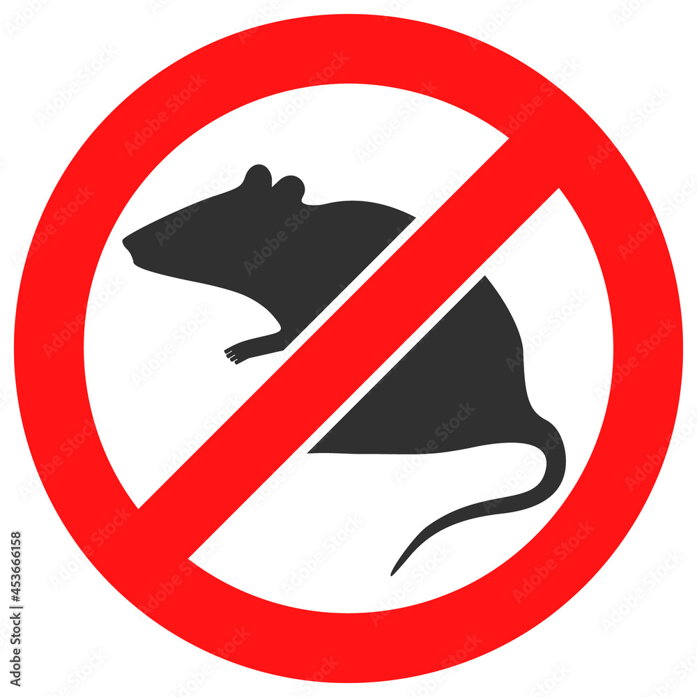 Stop rat vector illustration. Flat illustration iconic design of stop ...