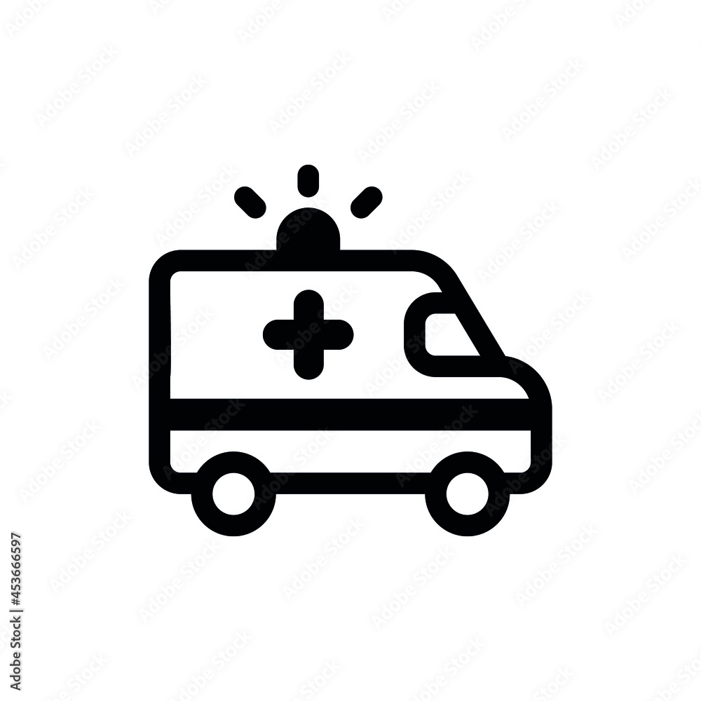 Ambulance icon set. Medical truck vector symbol. Stock Vector | Adobe Stock