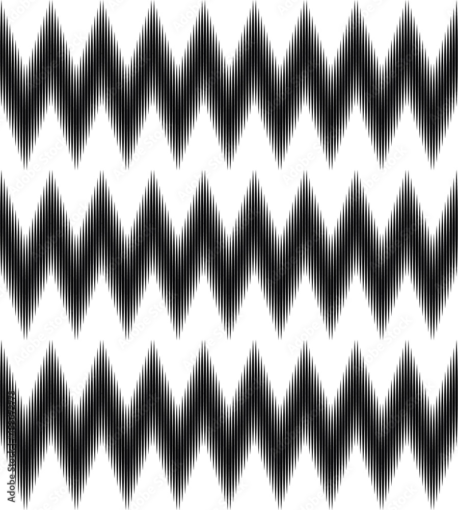 Seamless halftone Chevron stripe line pattern vector on black ...
