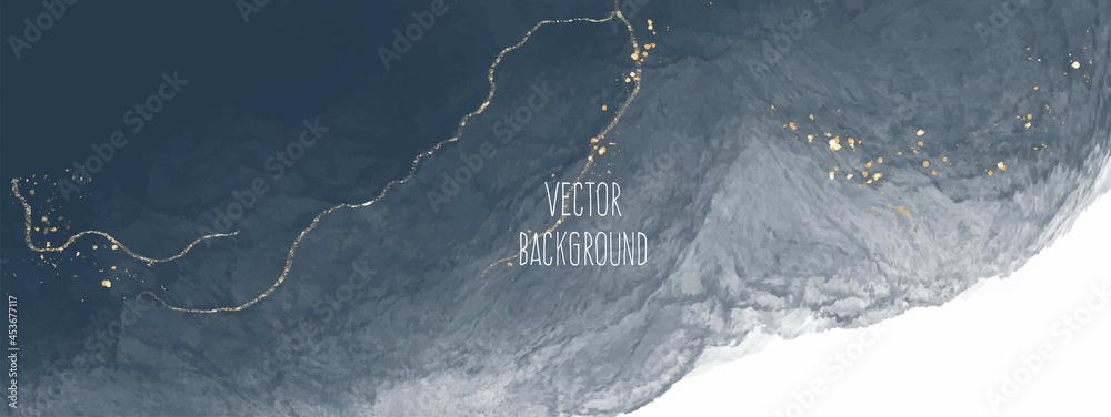 Universal vector horizontal background with gold glitter and space for ...