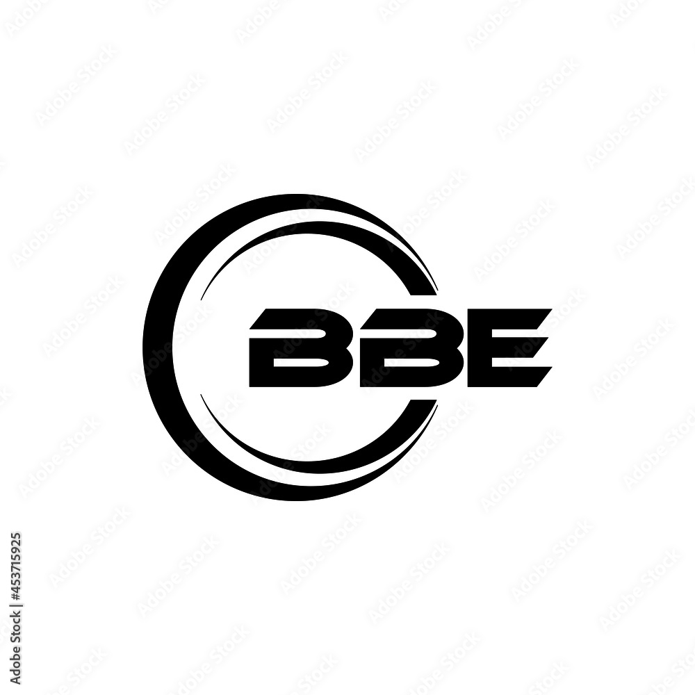 BBE letter logo design with white background in illustrator, vector ...