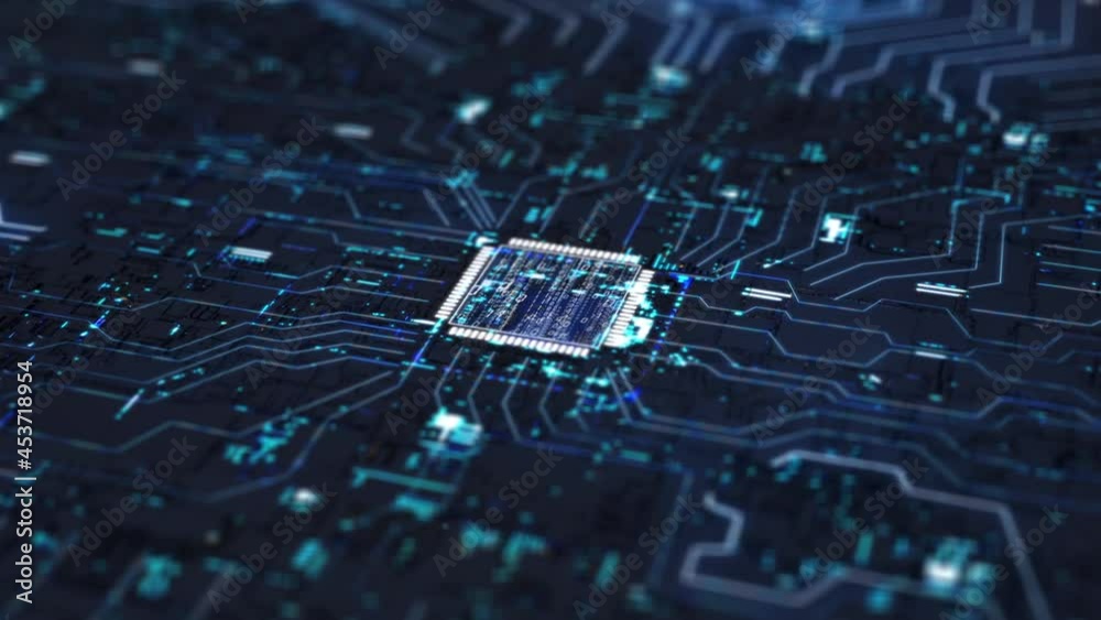 Digital Artificial Intelligence Technology Background Stock ビデオ | Adobe ...