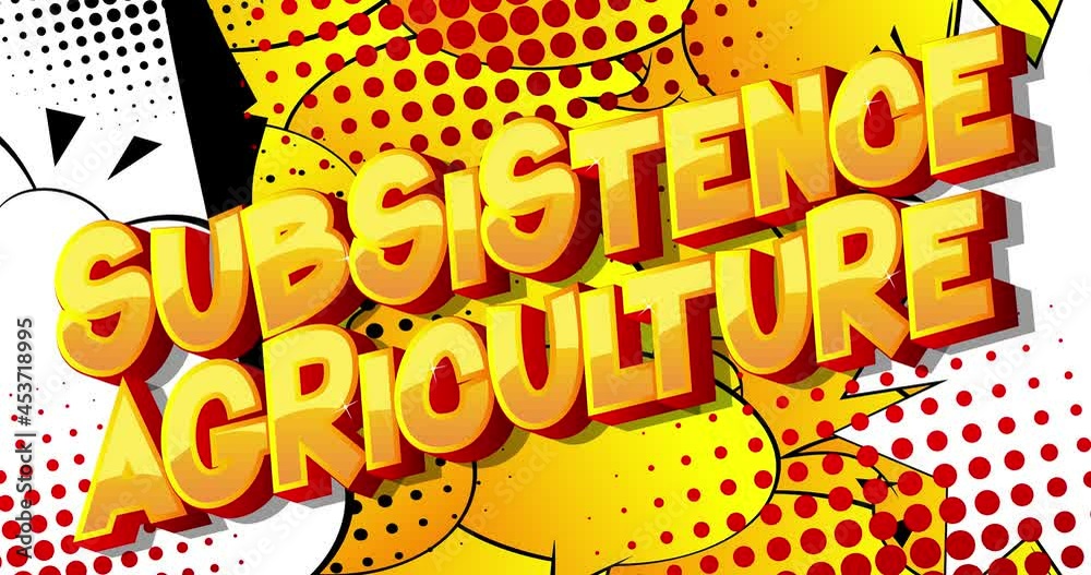 Subsistence Agriculture. Motion poster, invitation. 4k animated Comic ...