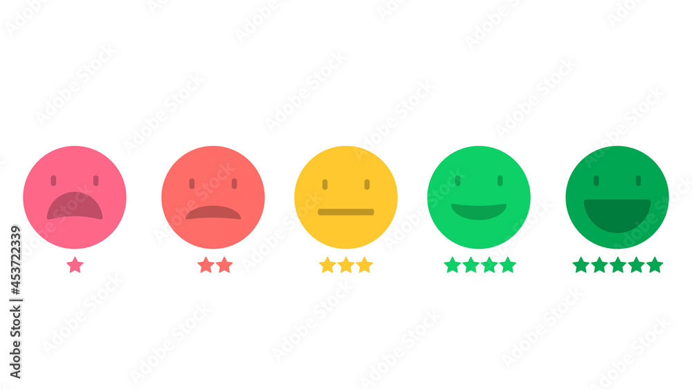 Rating feedback scale on with background. Service rating, satisfaction ...