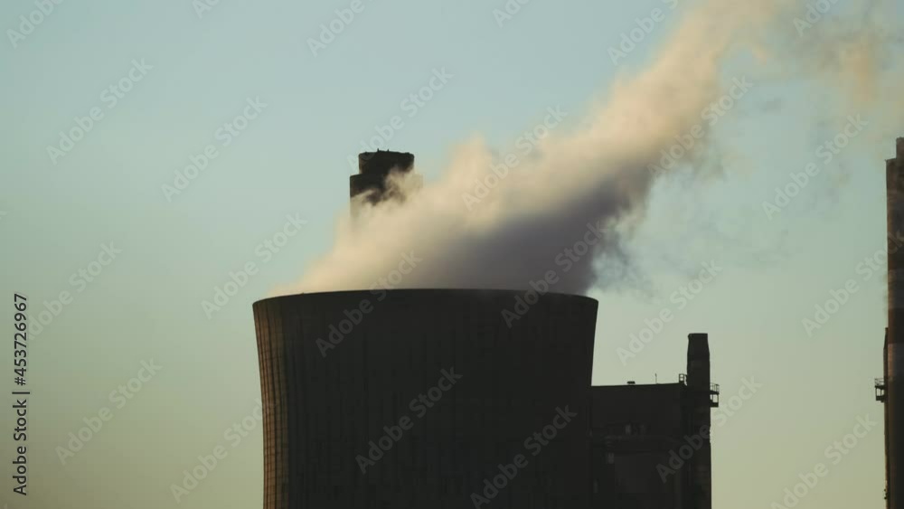 Coal Fossil Fuel Power Plant Smokestacks air pollution factory smoke ...