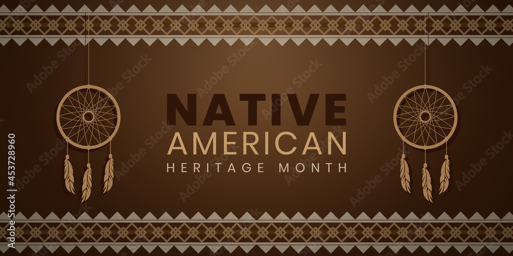 Native American Heritage Month background design. American Indian ...
