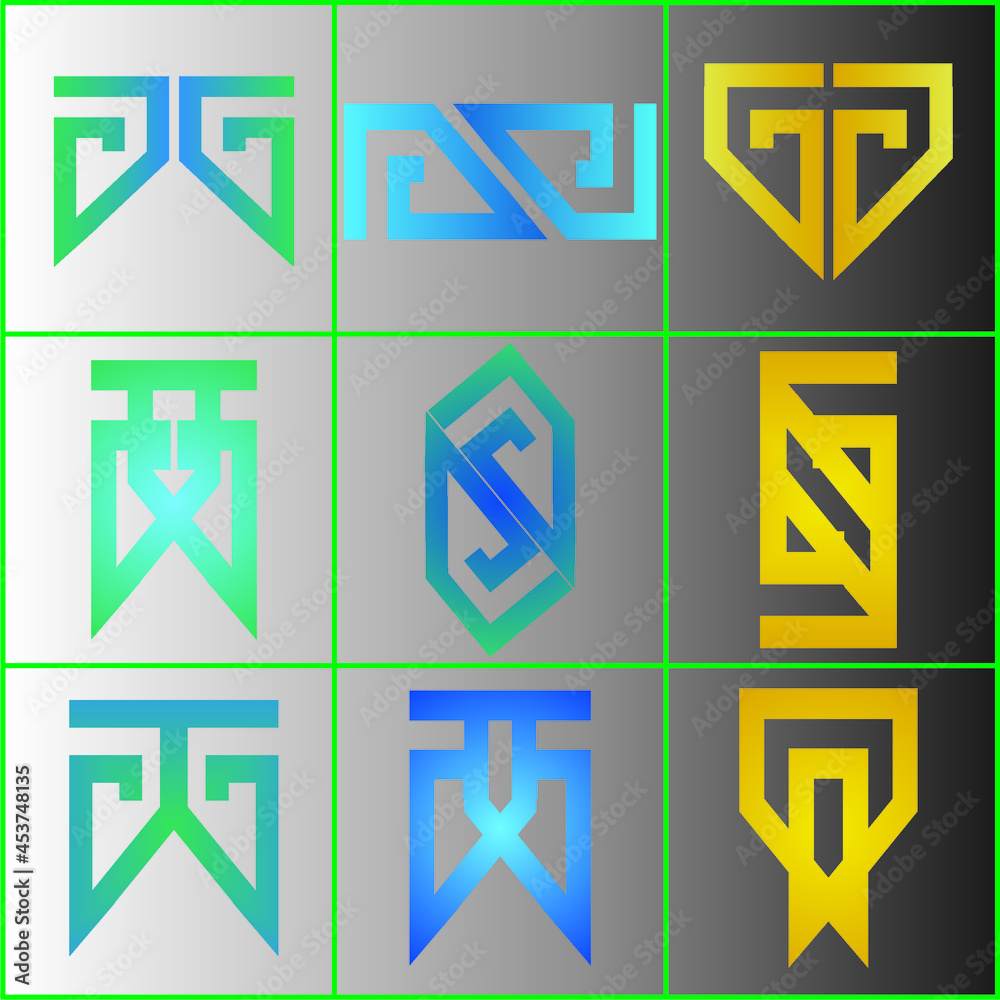 six simple logos or symbols Stock Vector | Adobe Stock