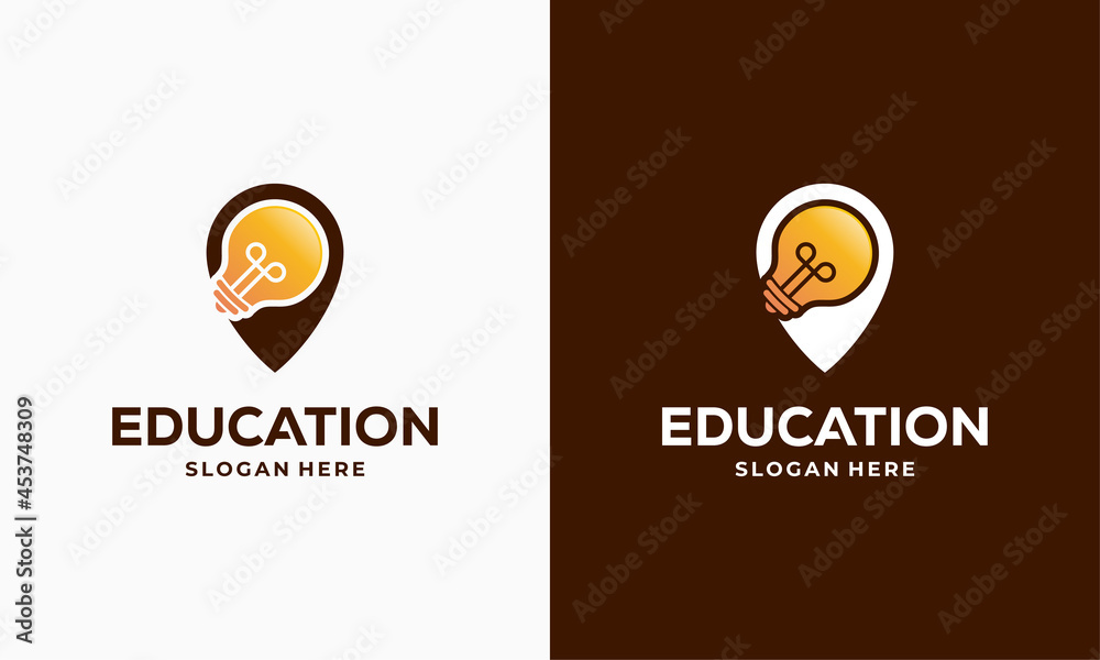Education Point logo designs concept vector illustration, Learning ...