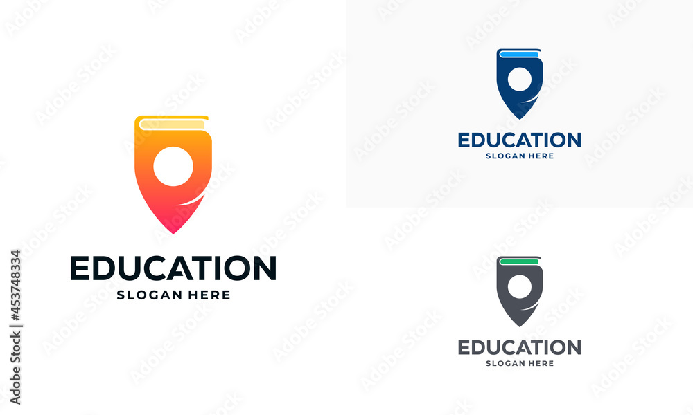 Education Point logo designs concept vector illustration, Learning ...
